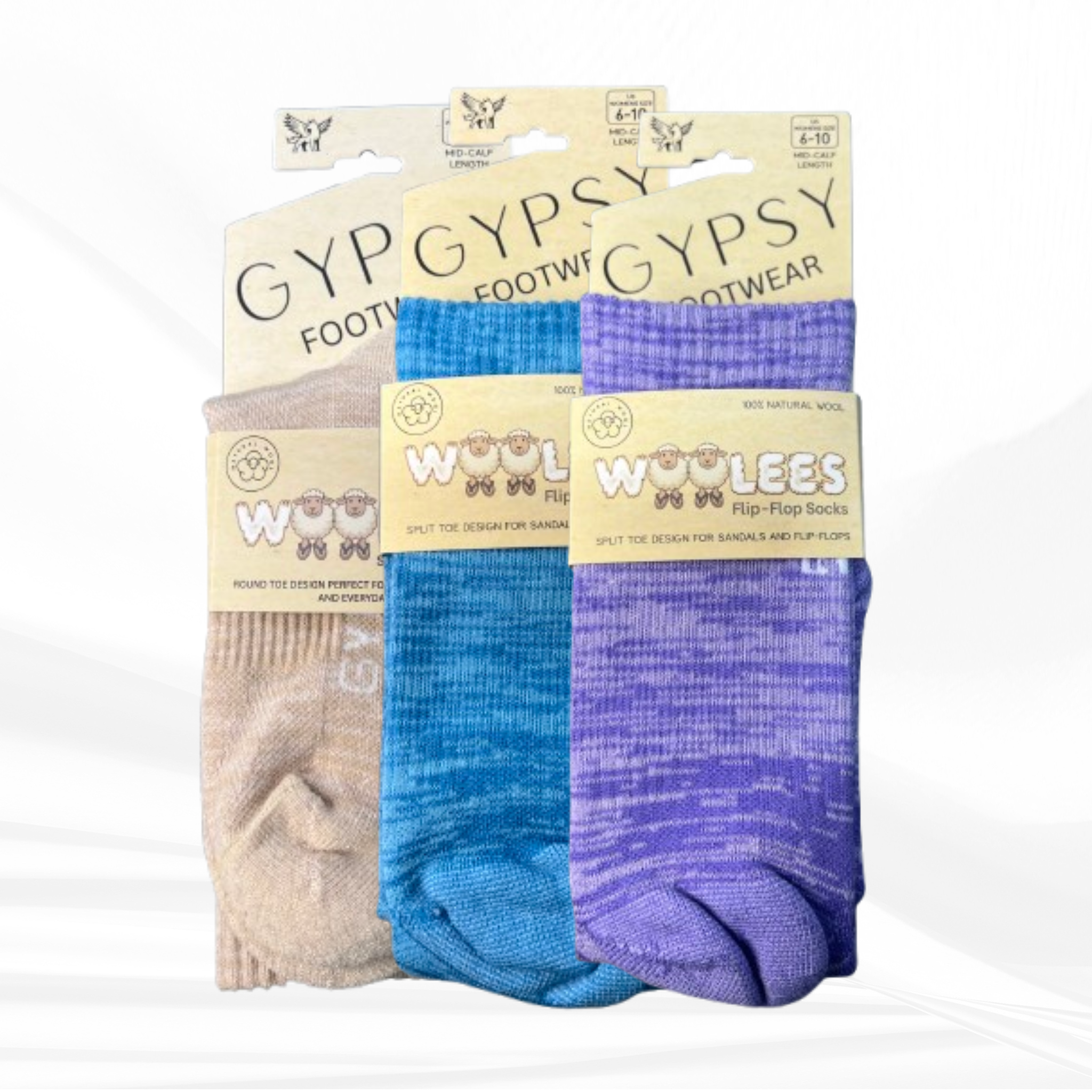 SOCKS for Sandals, Flip-Flops & Slides, Merino Wool| Woolees by Gypsy ...